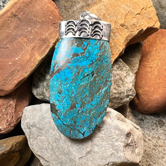 Hand Crafted | Jewelry | Turquoise Slab Pendant | Poshmark